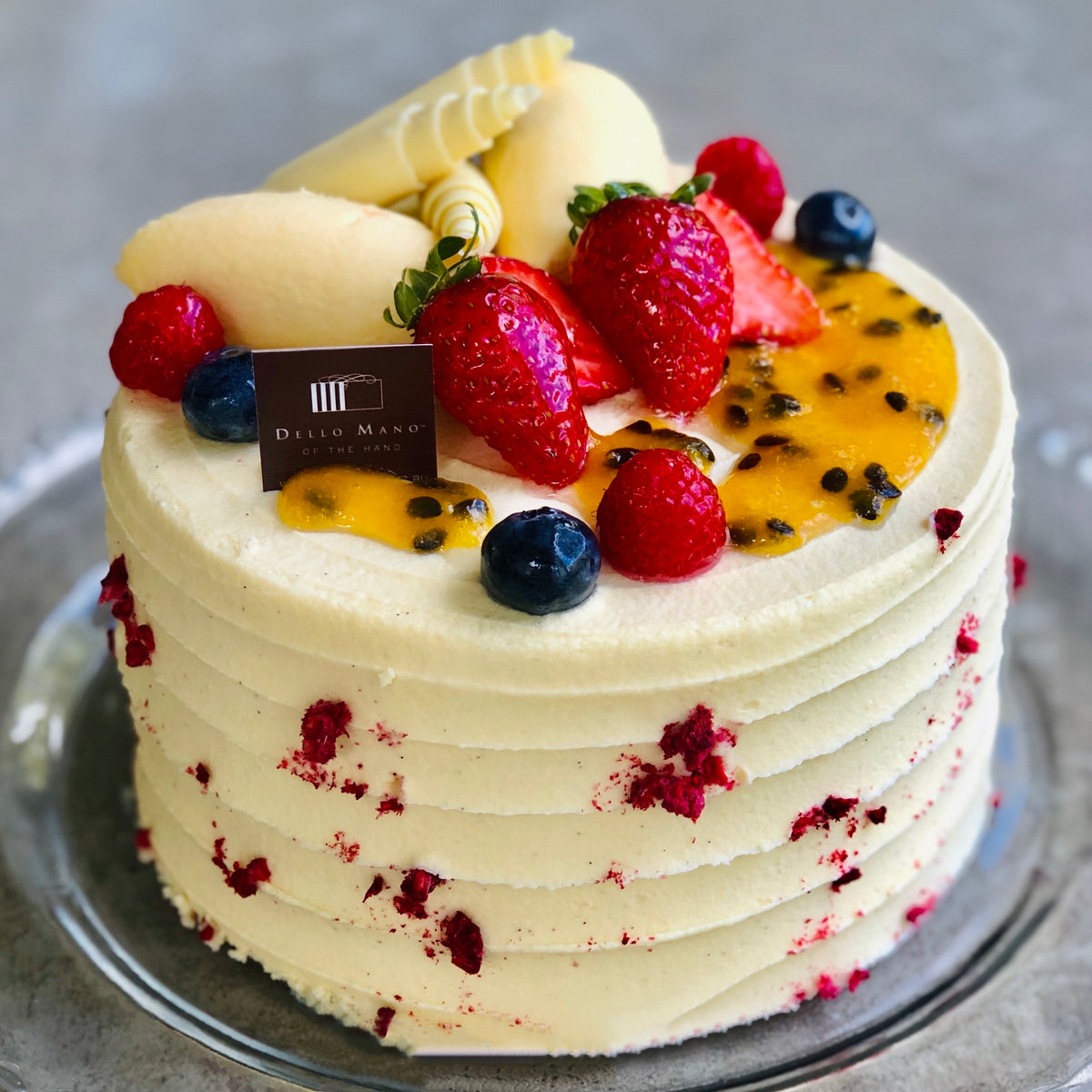 Raspberry & Passionfruit Torte | Handmade Layer Cake by Dello Mano