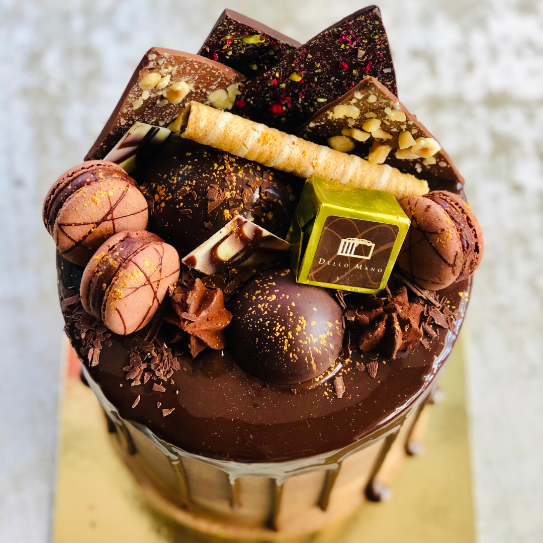 Chocolate Celebration Drip Cake - Dello Mano
